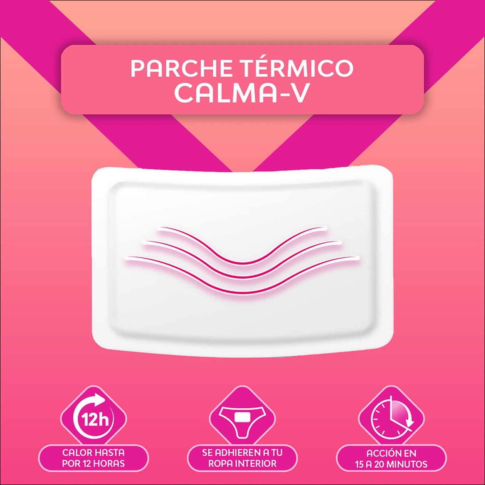 Parches Térmicos Nosotras Calma-V x3 | Farmacias Ahumada