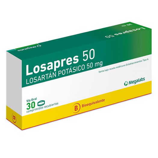 Losapres 50 mg x 30 Comprimidos Recubiertos | Farmacias Ahumada