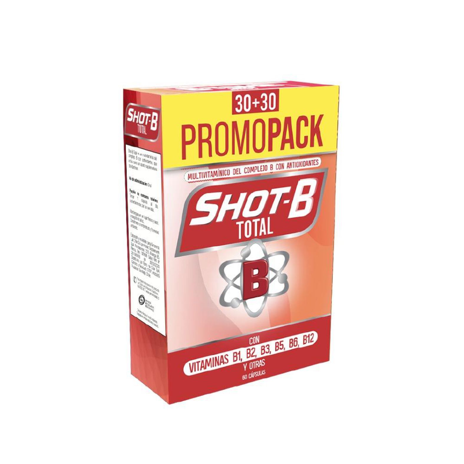 Shot B Multivitamínico Total 60 Cápsulas | Farmacias Ahumada