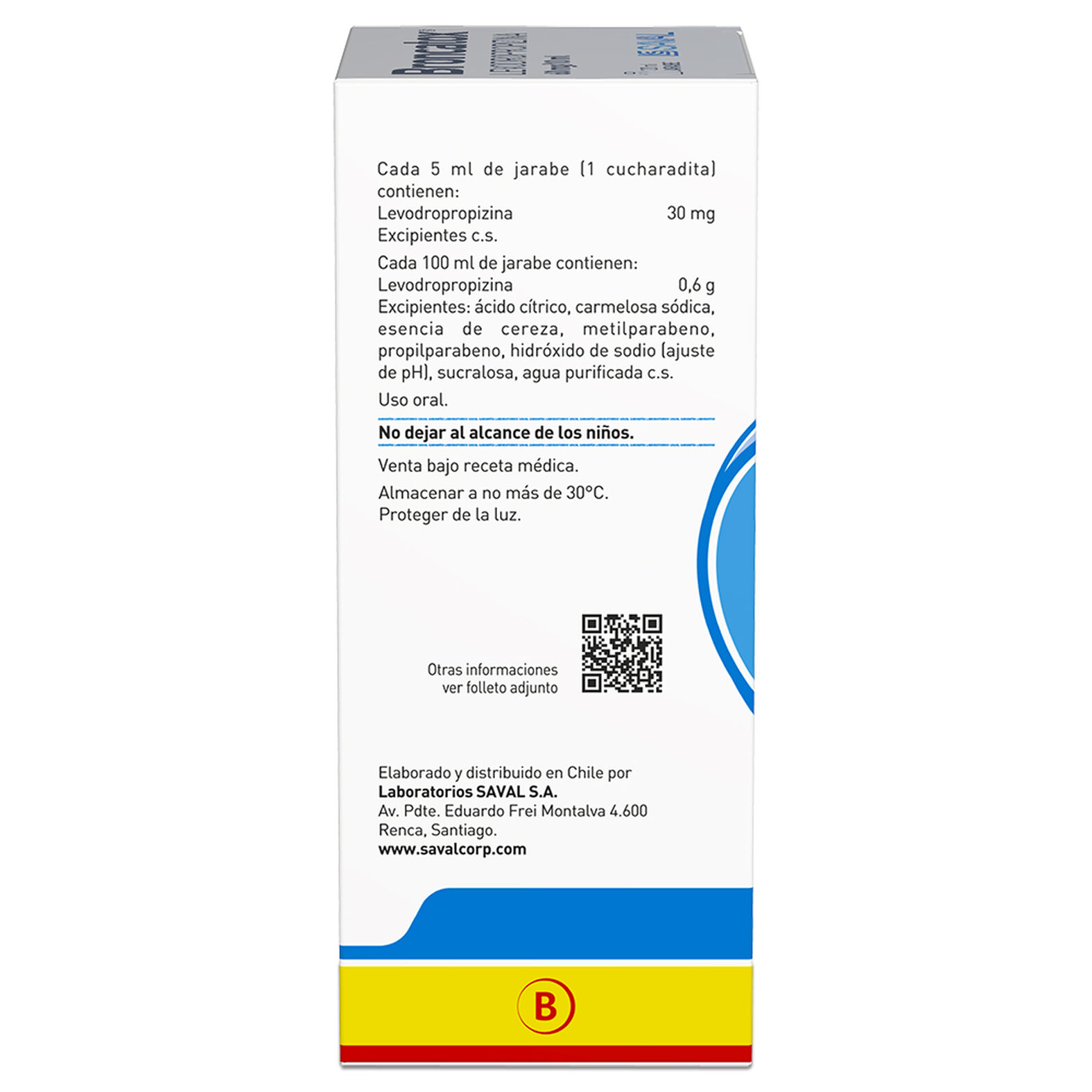 BRONCATOX jarabe Levodropropizina 0,6 g 120 ml | Farmacias Ahumada