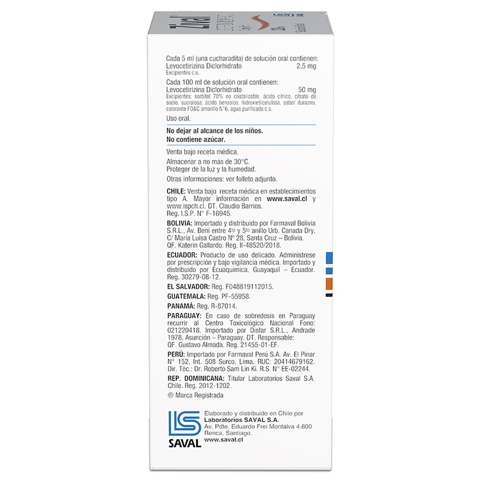 Zival Jarabe Levocetirizina 2,5 mg 120 ml