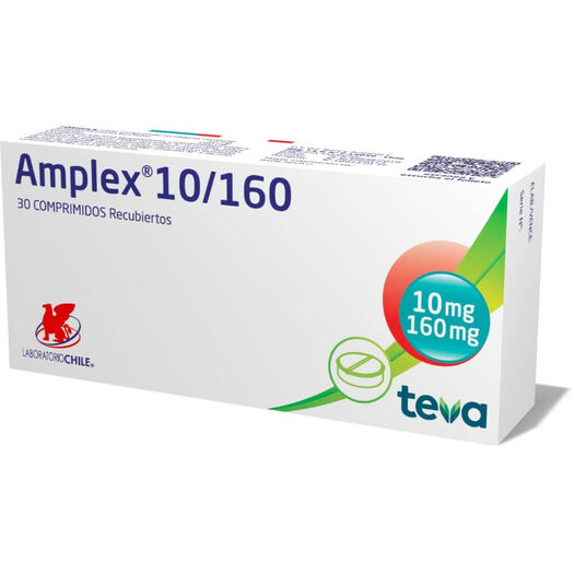 Amplex 10 mg/160 mg x 30 Comprimidos Recubiertos | Farmacias Ahumada