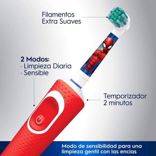 Cepillo De Dientes Eléctrico Oral-B Recargable Infantil Marvel Spider ...