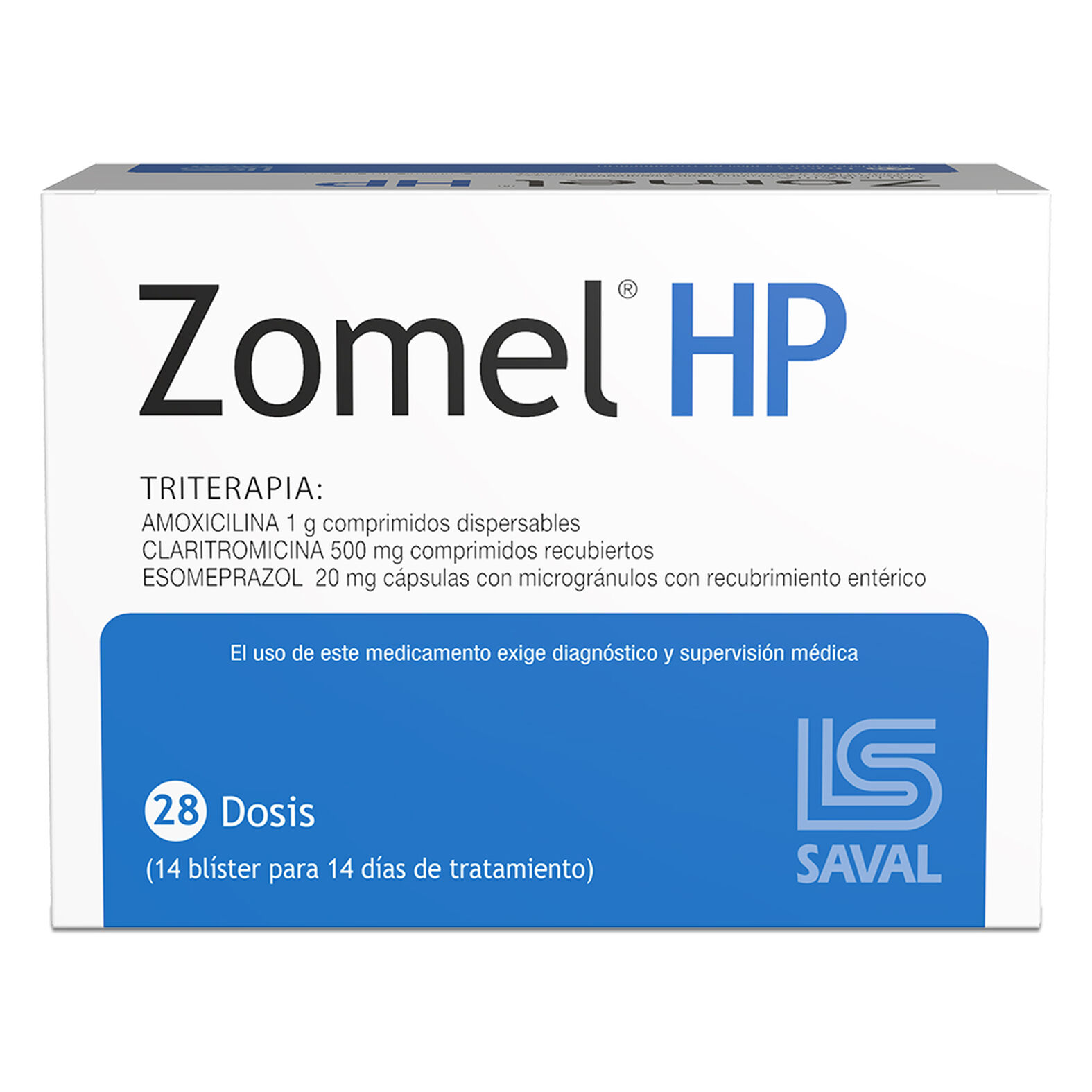 Zomel HP Triterapia 1 g/500 mg/20 mg 14 Blister | Farmacias Ahumada