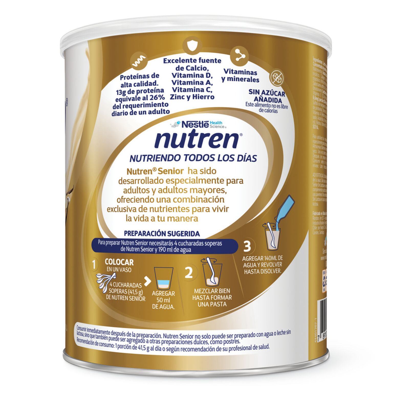 Proteína Nestle Nutren Vainilla Sin Lactosa 740 mL | Farmacias Ahumada