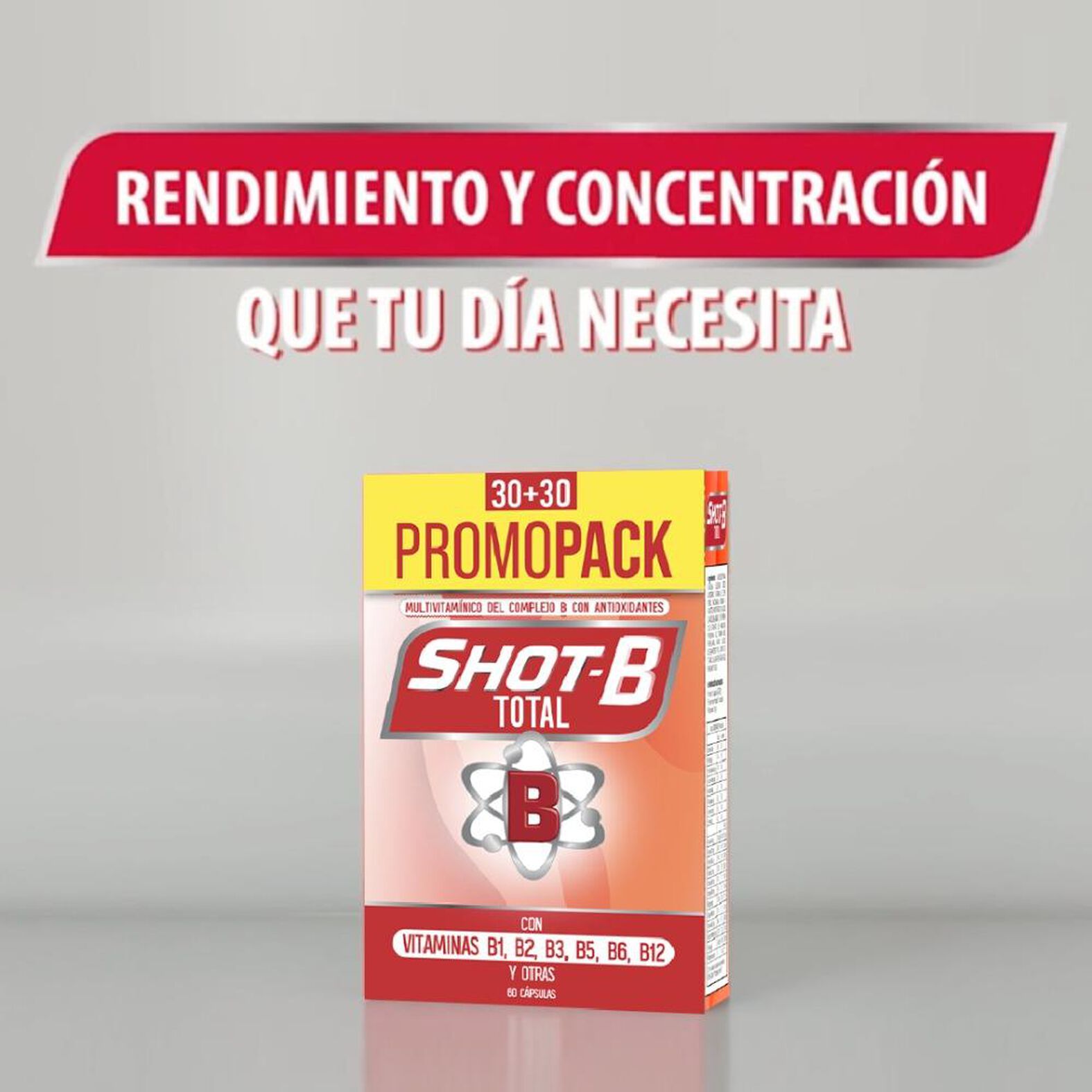 Shot B Multivitamínico Total 60 Cápsulas | Farmacias Ahumada