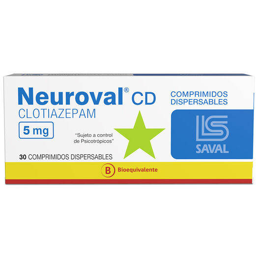 Neuroval Cd 5 mg Caja 30 Comp. Dispersables | Farmacias Ahumada
