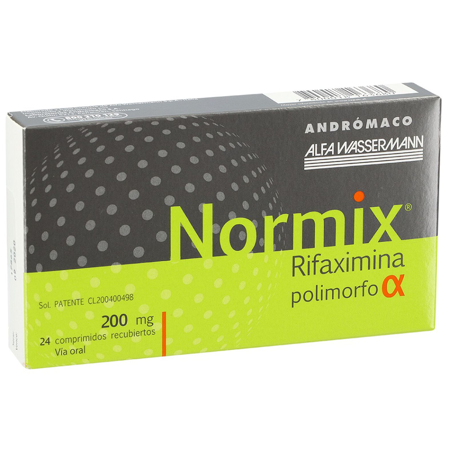 Normix 200 mg x 24 Comprimidos Recubiertos | Farmacias Ahumada