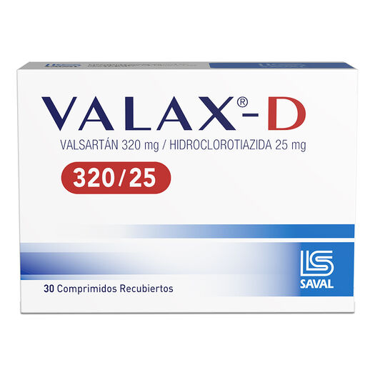 Valax-D 320 mg /25 mg x 30 Comprimidos Recubiertos | Farmacias Ahumada