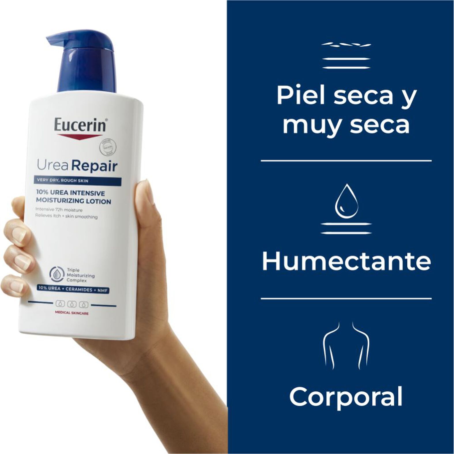 Eucerin UreaRepair 10% Urea | Loción corporal hidratante 400 mL
