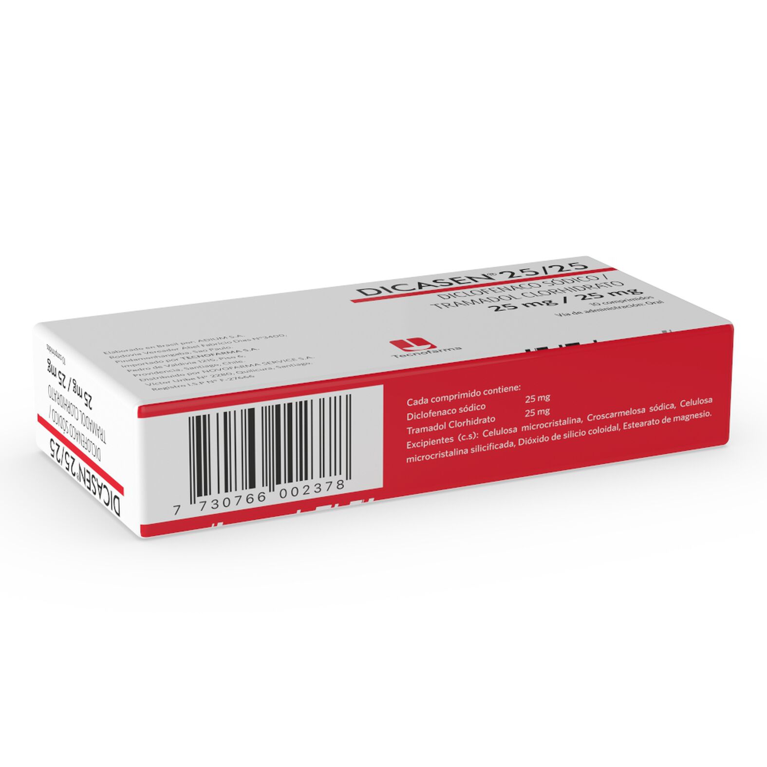Dicasen 25/25Mg 10 Comprimidos | Farmacias Ahumada