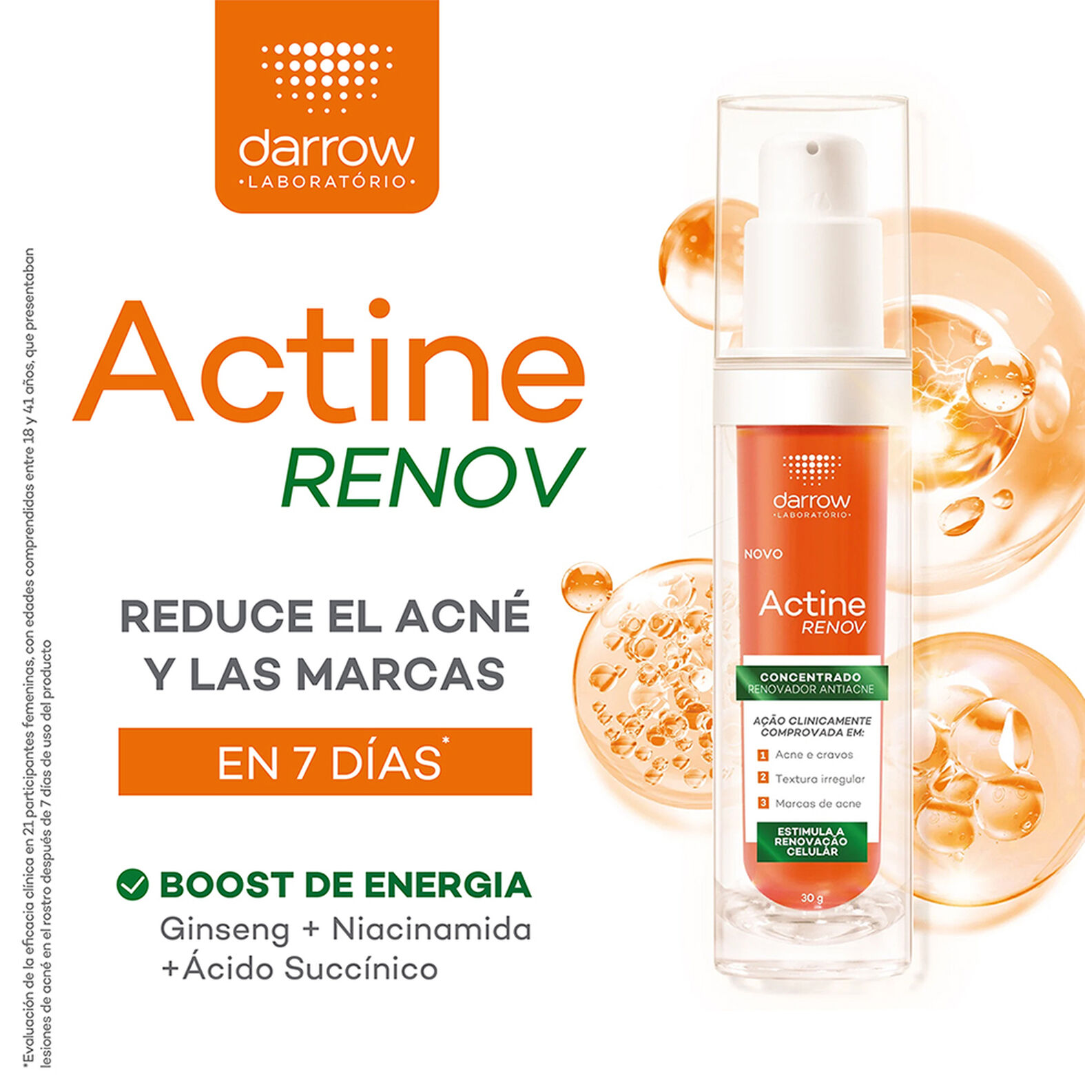 Darrow Actine Renov Serum Concentrado Antiacné Antimarcas 30G ...