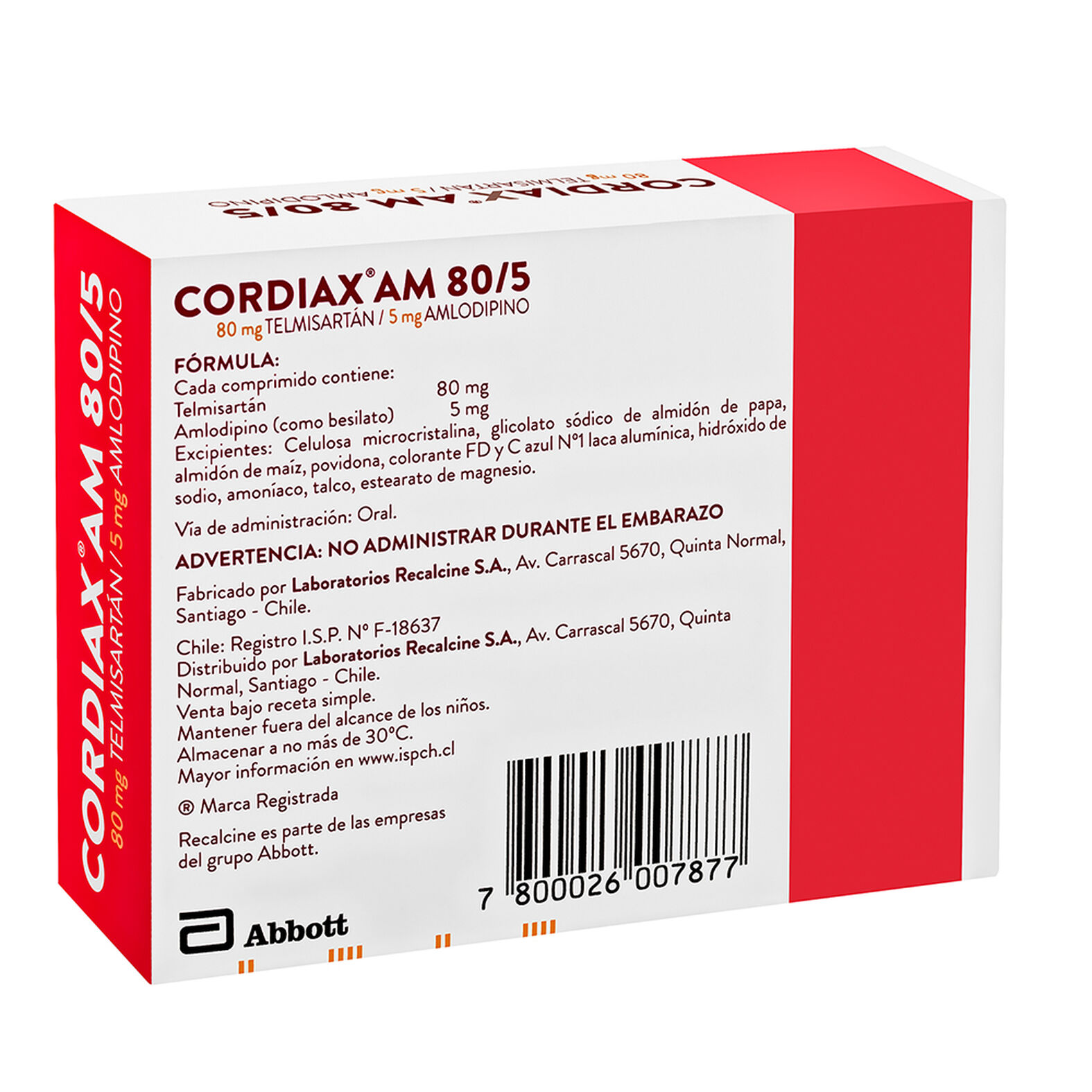 Cordiax AM 80/5 X 40 Comprimidos | Farmacias Ahumada