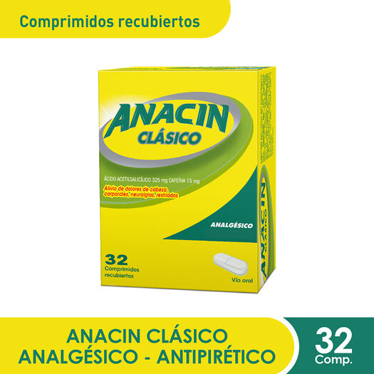 Anacin Clásico X 32 Comprimidos Recubiertos | Farmacias Ahumada