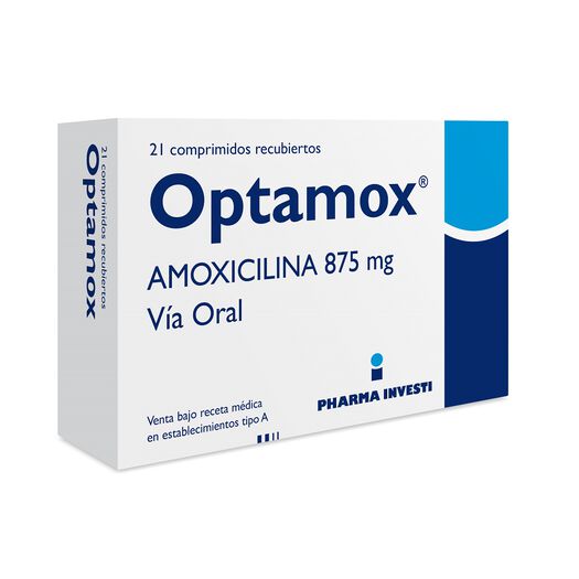 Optamox 875 mg x 21 Comprimidos Recubiertos | Farmacias Ahumada