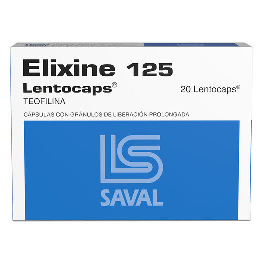 Elixine 125 mg x 20 Capsulas Con Granulos De Liberacion Prolongada ...