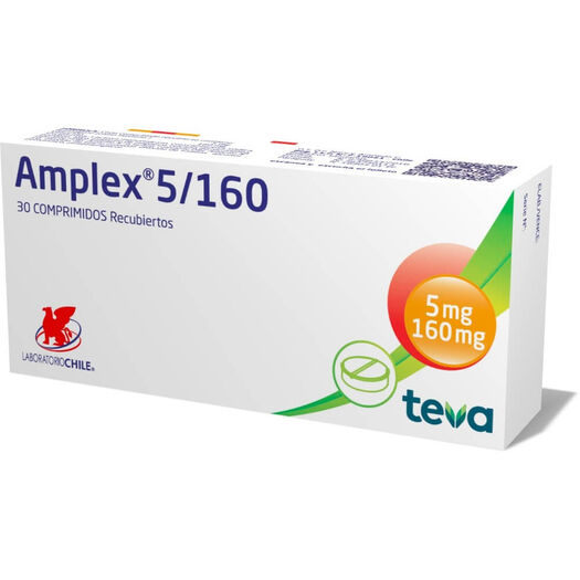 Amplex 5 mg/160 mg x 30 Comprimidos Recubiertos | Farmacias Ahumada