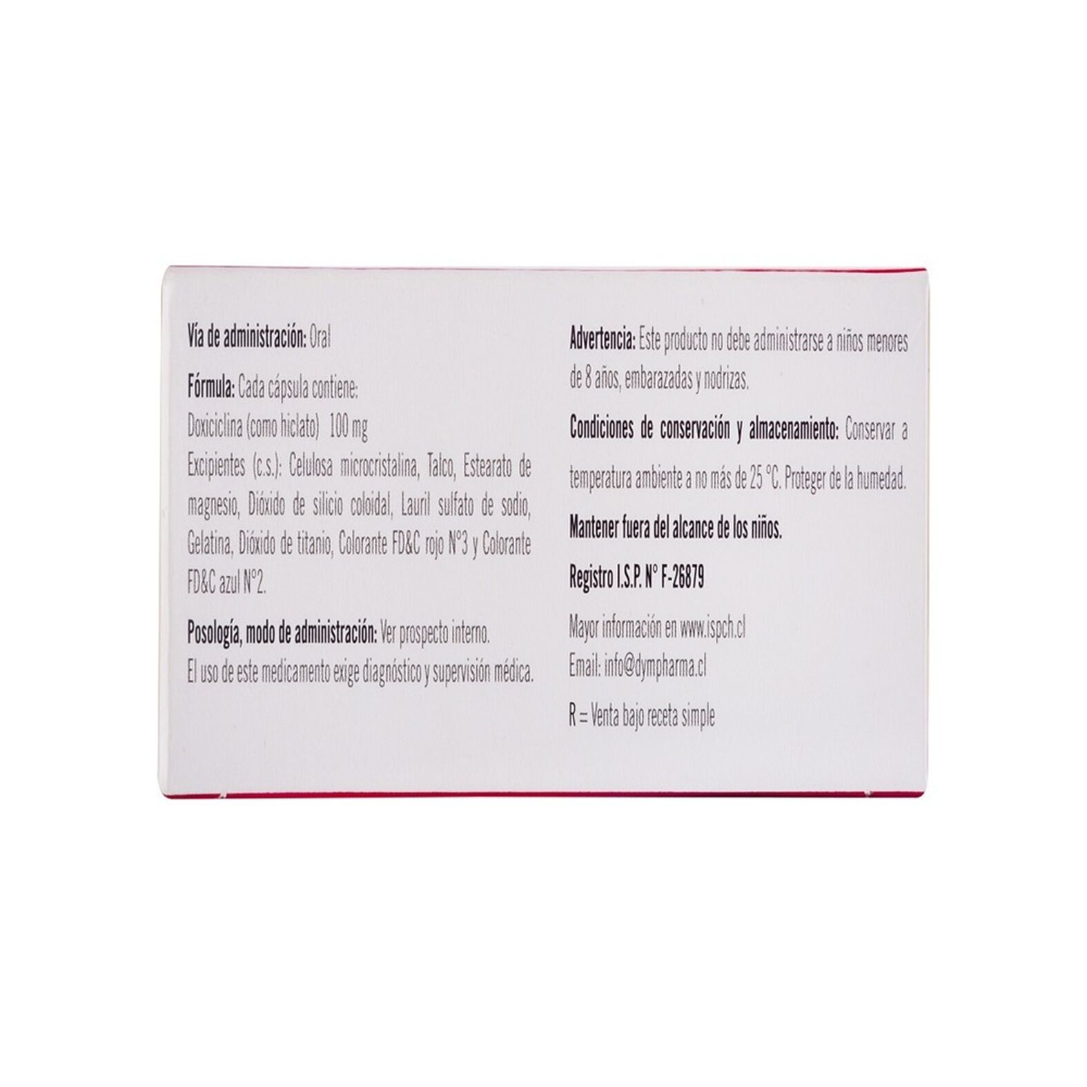 Doxiclat 100 mg 30 Cápsulas | Farmacias Ahumada