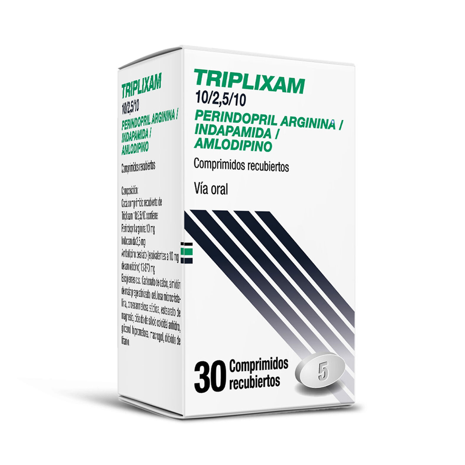 TRIPLIXAM 10/2,5/10 comprimidos recubiertos x30 | Vía oral