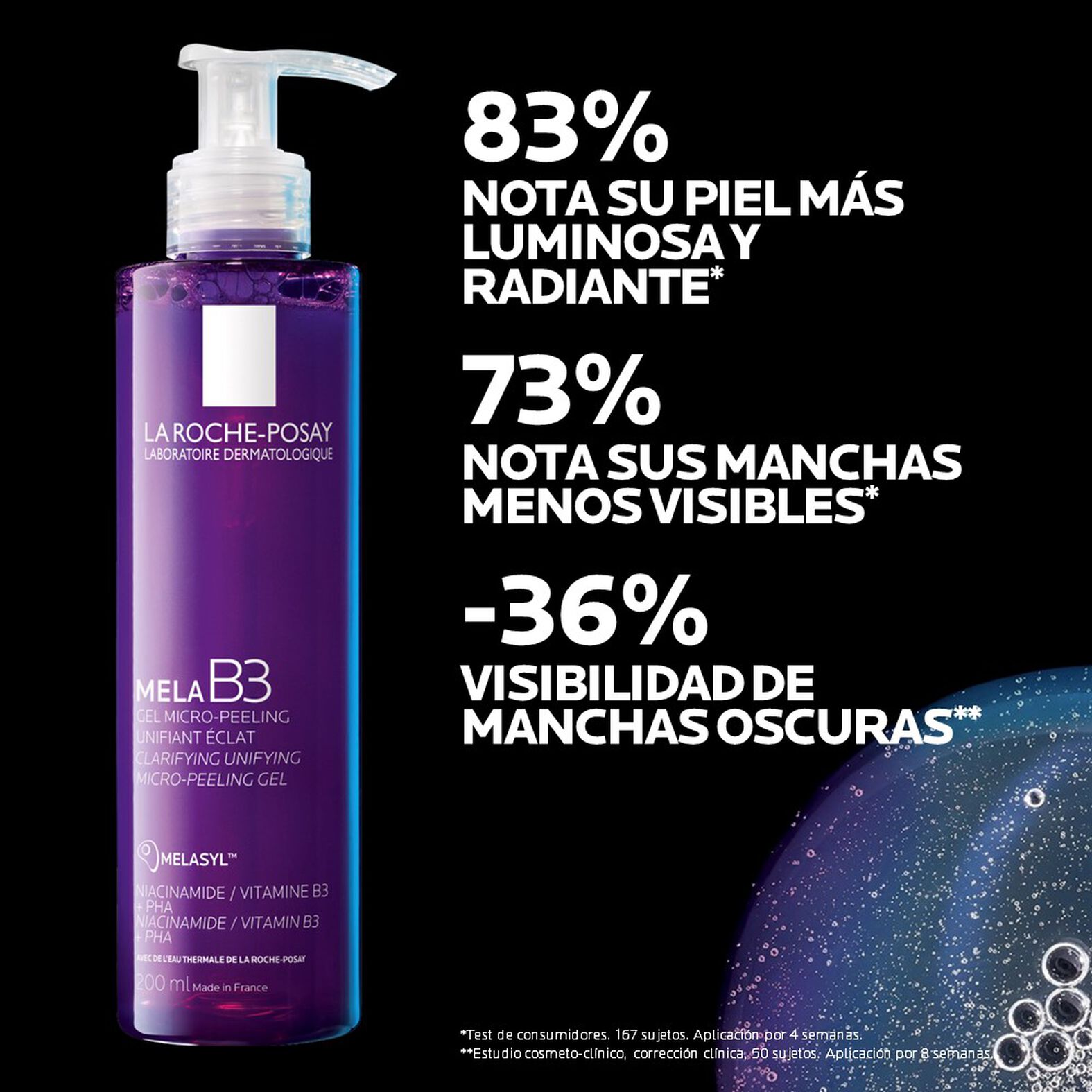 Gel La Roche Posay Mela B3 Micro Peeling 200 mL | Farmacias Ahumada