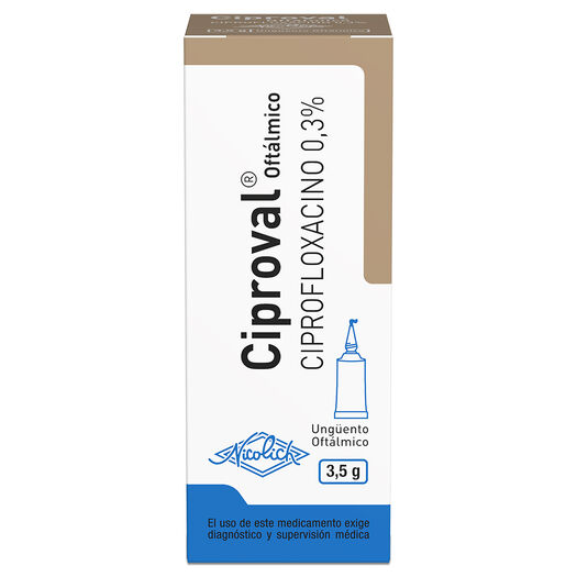 Ciproval 0,3% x 3,5 g Ungüento Oftálmico | Farmacias Ahumada