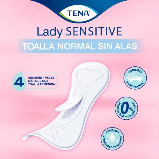 Toalla Tena Leve Lady Sens Normal 10Un | Farmacias Ahumada