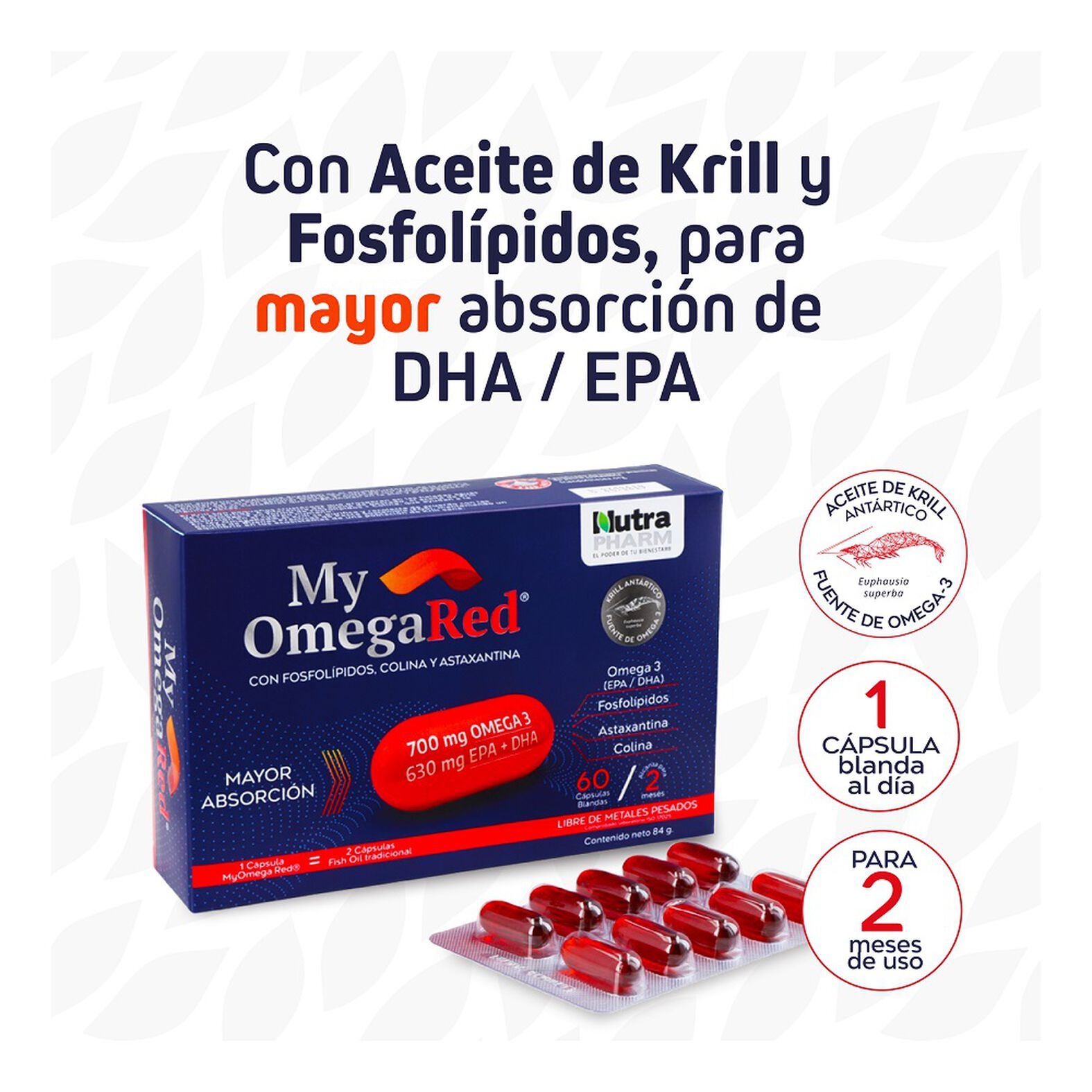 My Omega Red 60 Cápsulas Blandas | Farmacias Ahumada