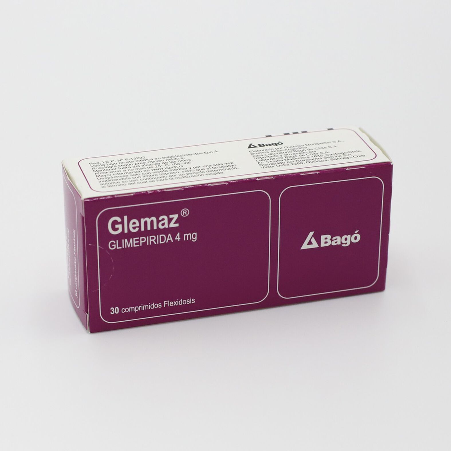 Glemaz 4 mg x 30 Comprimidos | Farmacias Ahumada