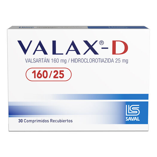 Valax-D 160 mg/25 mg x 30 Comprimidos Recubiertos | Farmacias Ahumada
