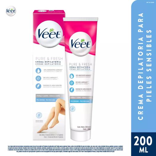 Veet Crema Depilatoria Corporal Piel Sensible 200 ml | Farmacias Ahumada