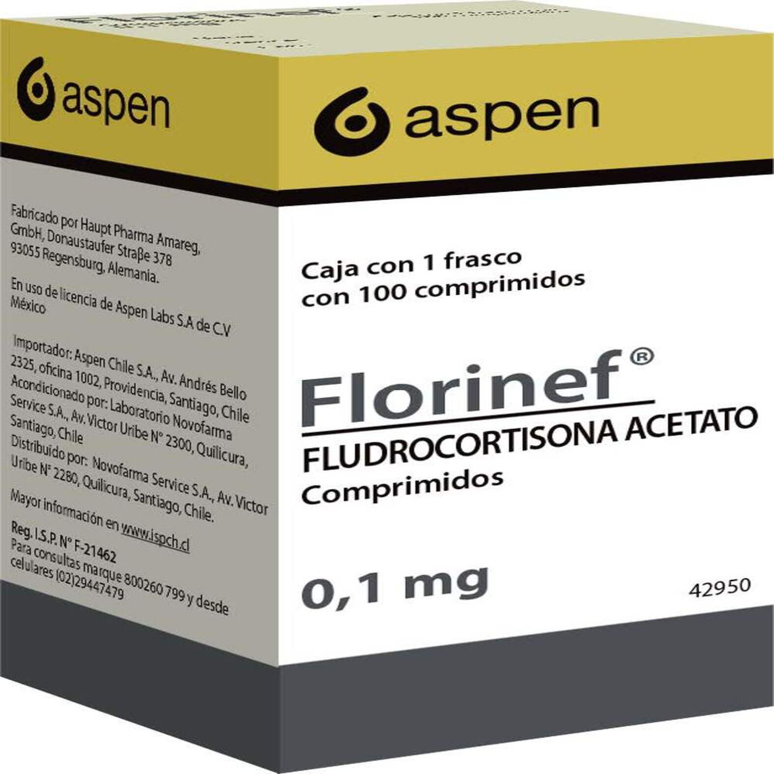 Florinef 0.1 mg 100 Comprimidos | Farmacias Ahumada
