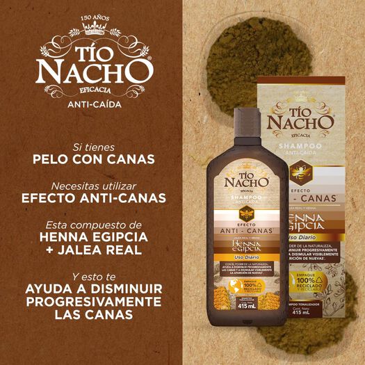 Tío Nacho Shampoo Anti-Canas Henna 950ml | Farmacias Ahumada