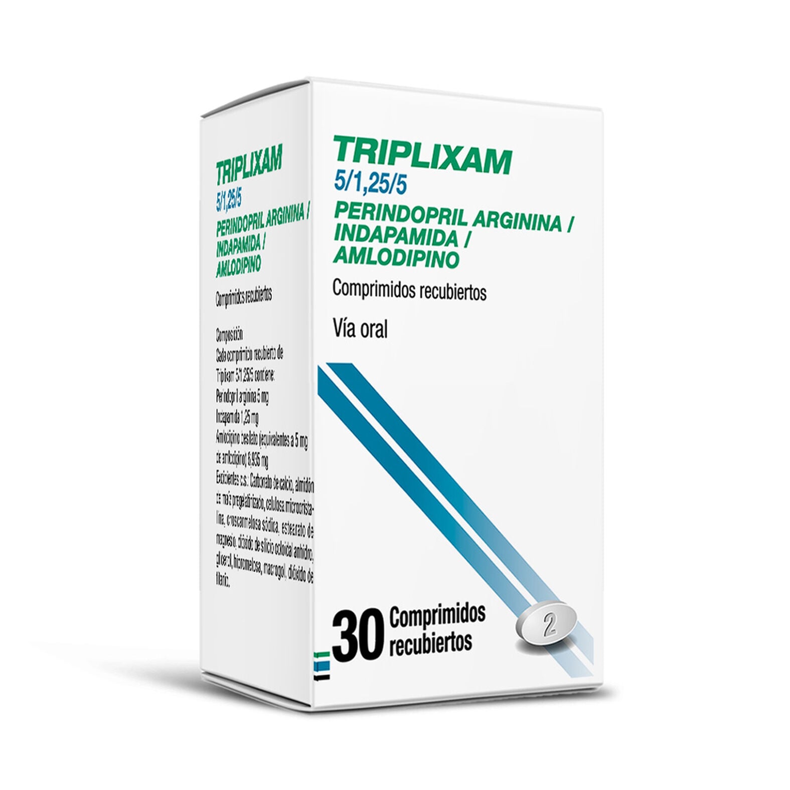 Triplixam 5/1,25/5 mg | 30 Comprimidos Recubiertos | Vía oral