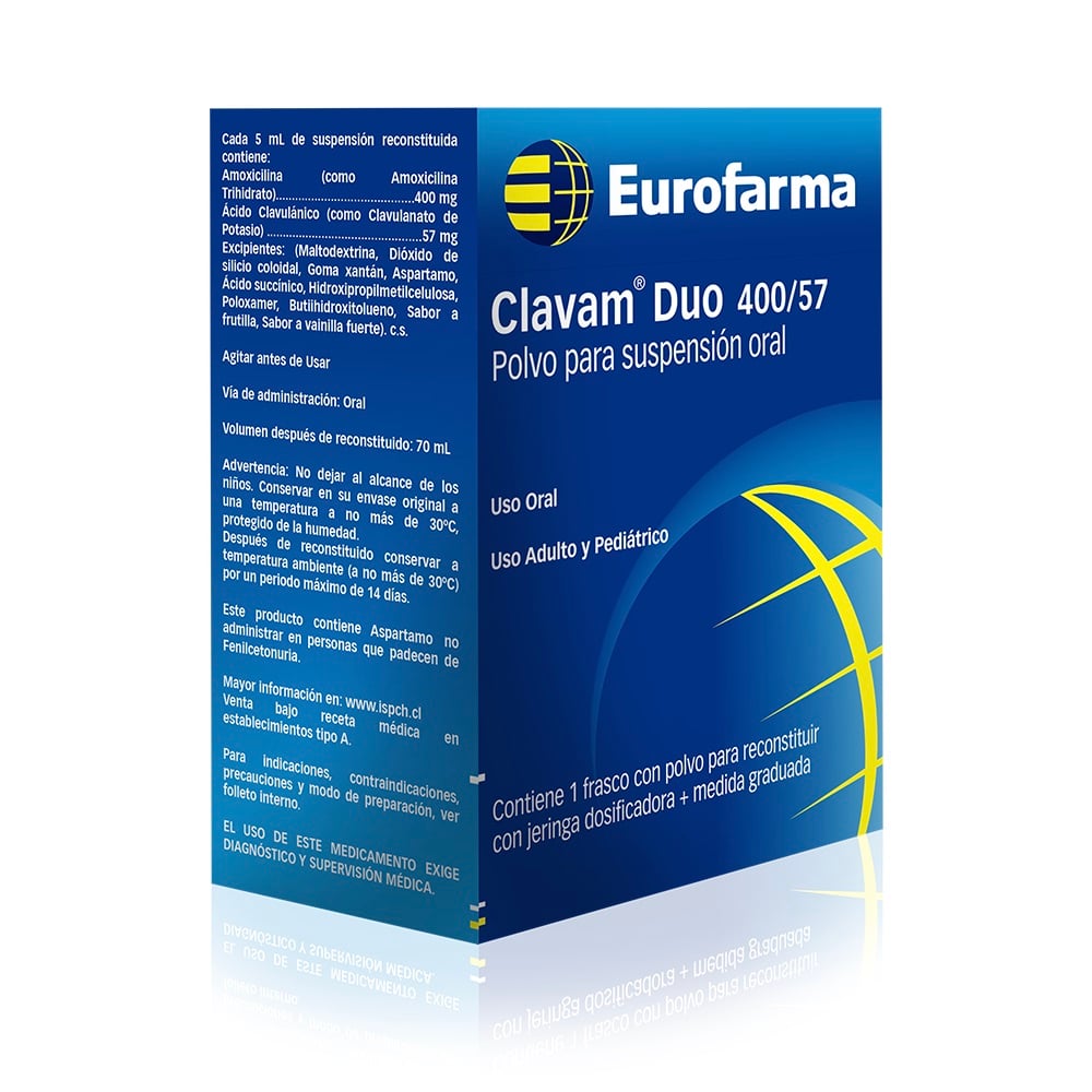 Clavam Duo 400 mg/57 mg - Suspensión Oral