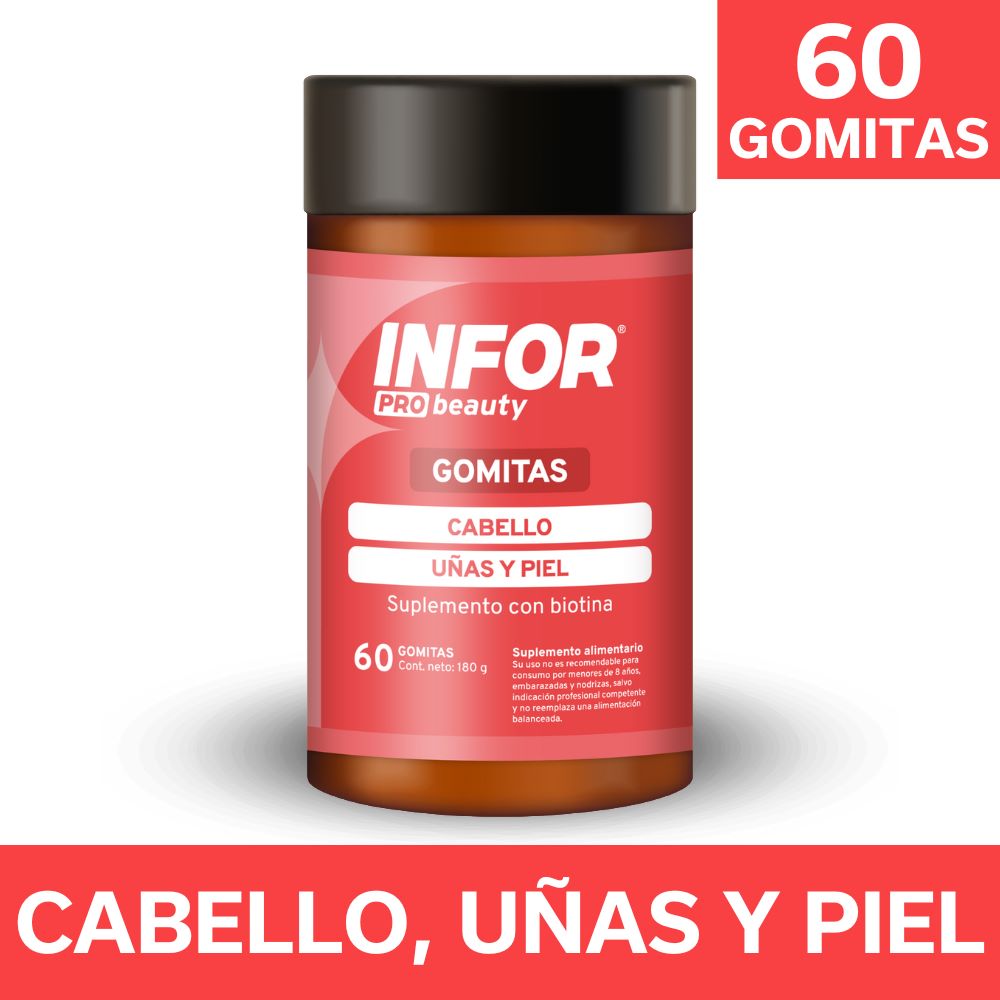 Infor Pro Beauty 60 Gomitas | Farmacias Ahumada