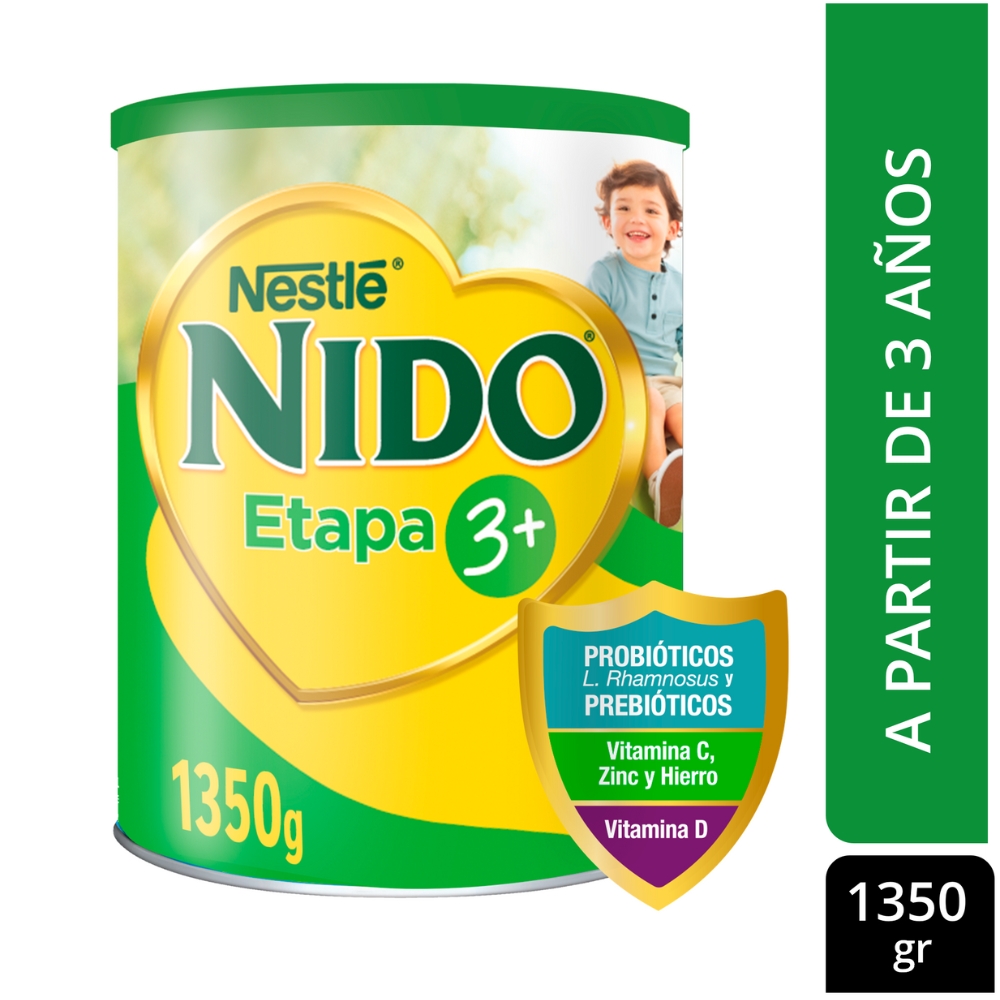 Leche en polvo Nido Etapa 3+ Semidescremada 1350g | Farmacias Ahumada
