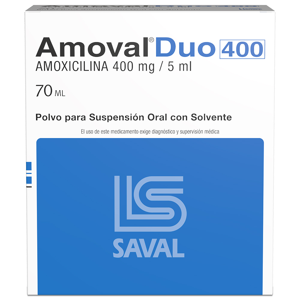 Amoval Duo 400 mg/5mL x 70 mL Polvo Para Suspensión Oral | Farmacias ...
