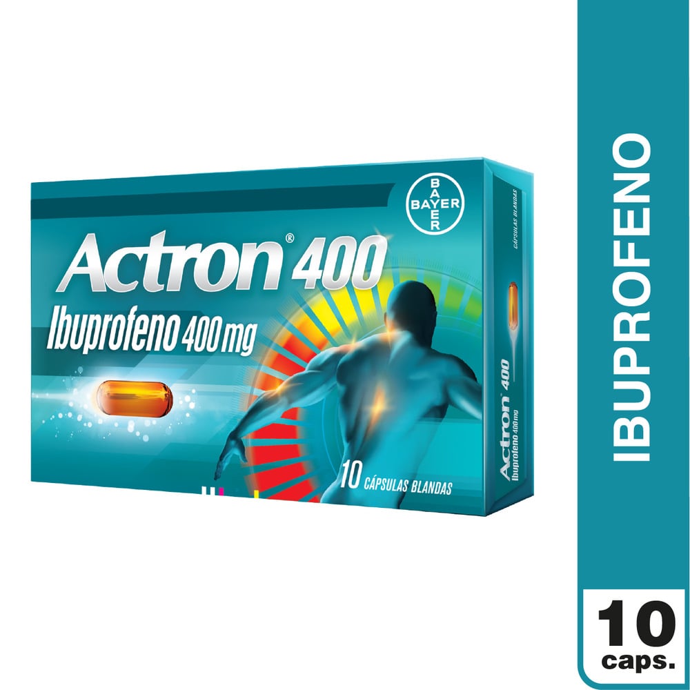 Actron 400 mg x 10 Cápsulas Blandas | Farmacias Ahumada