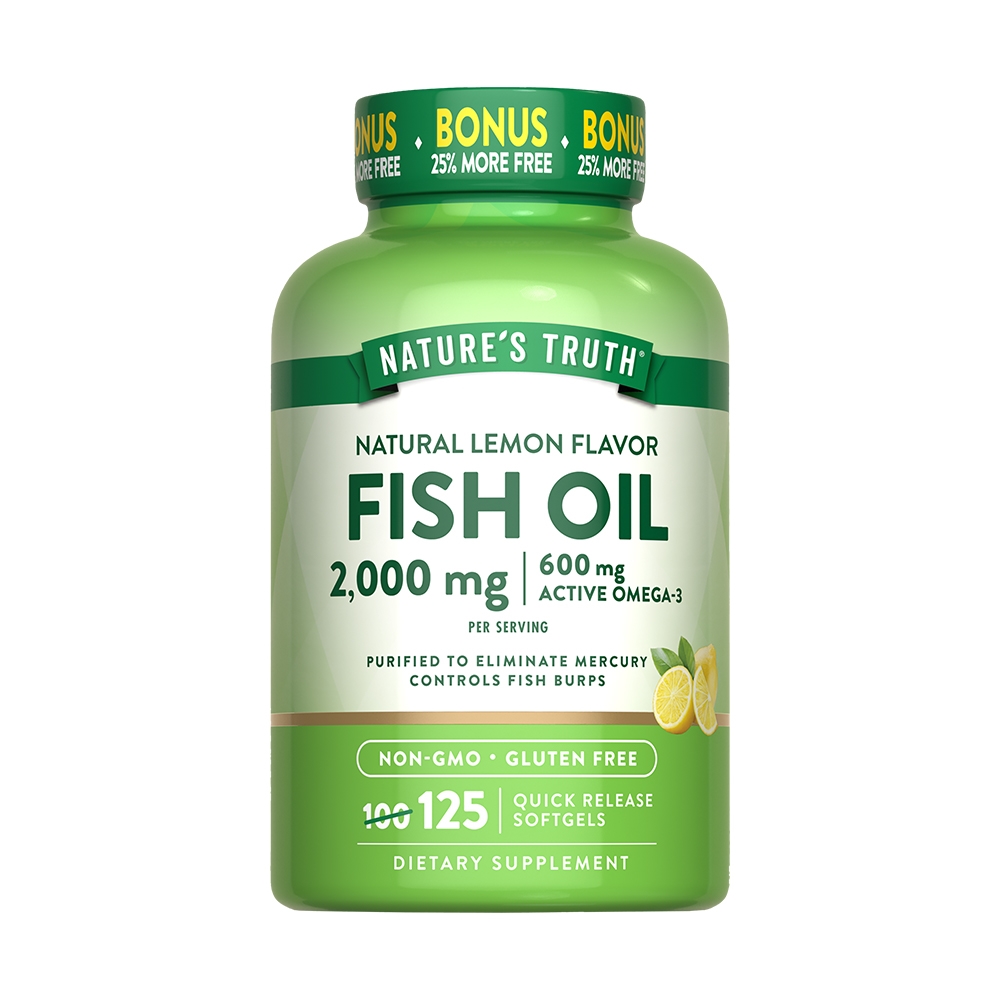 Omega 3 Fish Oil Nature's Truth 2000Mg 125 un | Farmacias Ahumada