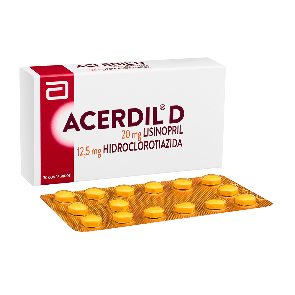 Acerdil-D 20 mg/12,5 mg x 30 Comprimidos | Farmacias Ahumada