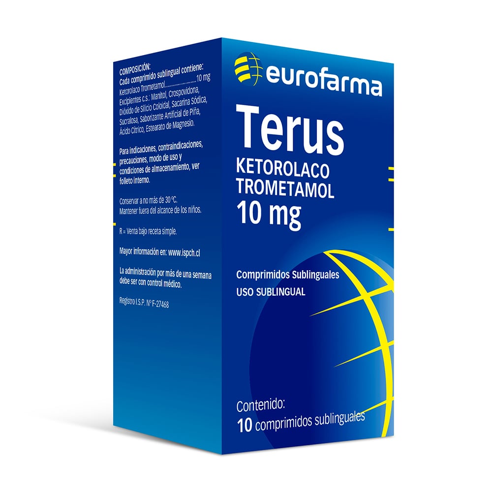 Terus 10 mg x 10 Comprimidos Sublinguales | Farmacias Ahumada