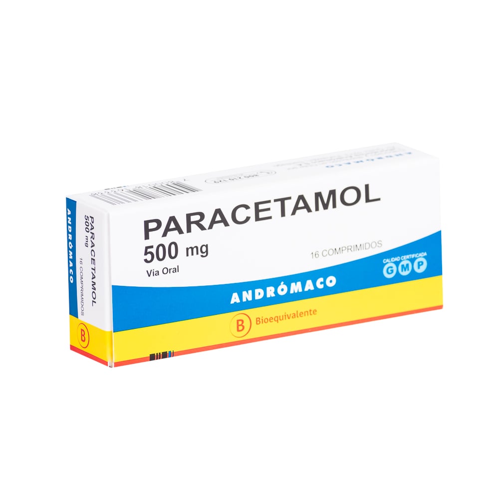 Paracetamol 500 mg Andrómaco comprimidos | Caja 16 | Analgésico y ...