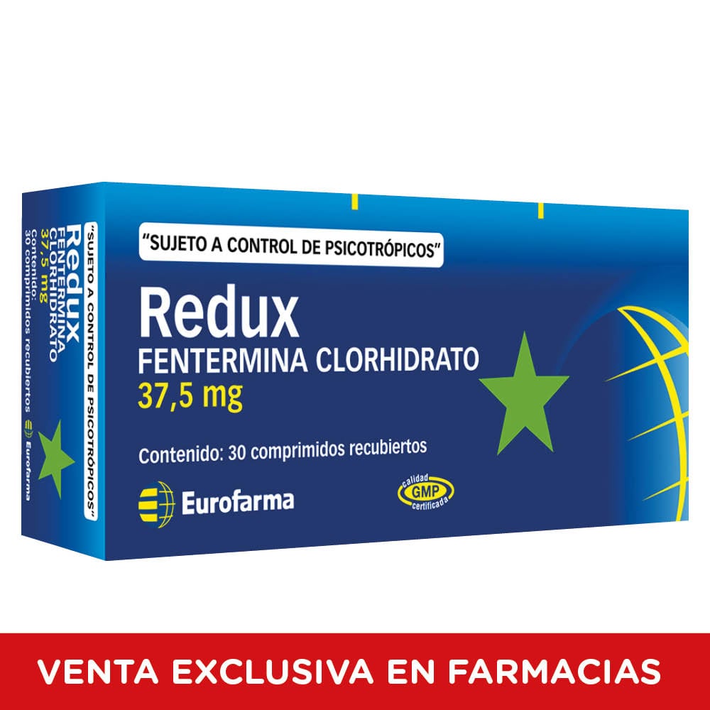 Redux 37,5 mg x 30 Comprimidos | Farmacias Ahumada