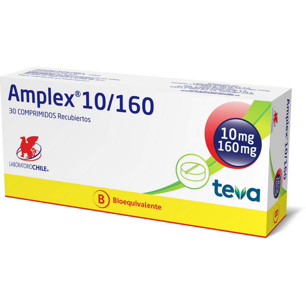 Amplex 10 mg/160 mg x 30 Comprimidos Recubiertos | Farmacias Ahumada