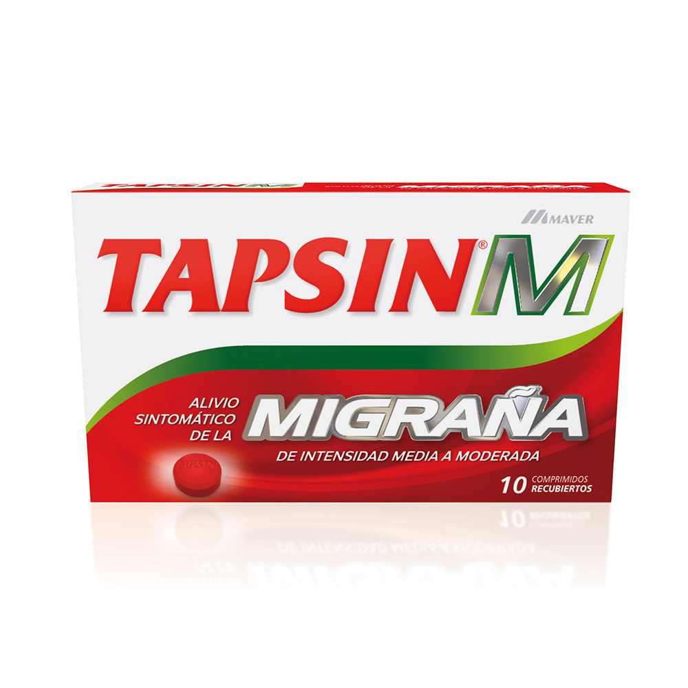 Tapsin M | Alivio sintomático de migraña 10 comp