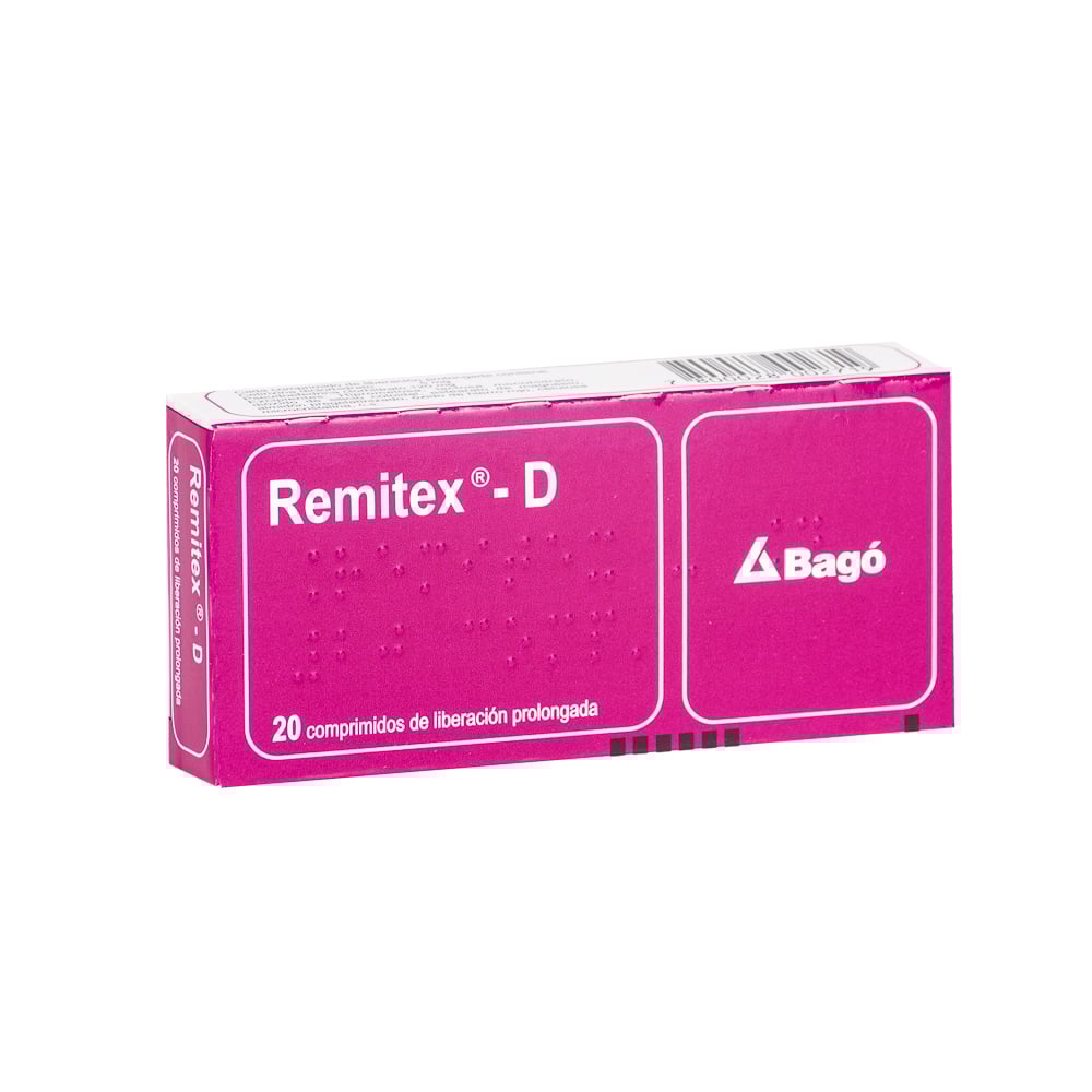 Remitex-D x 20 Comprimidos de Liberación Prolongada | Farmacias Ahumada