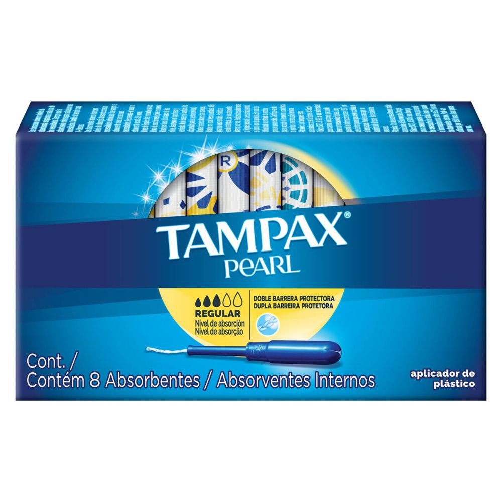 Tampones Tampax Pearl Flujo Regular, 8 Unidades | Farmacias Ahumada
