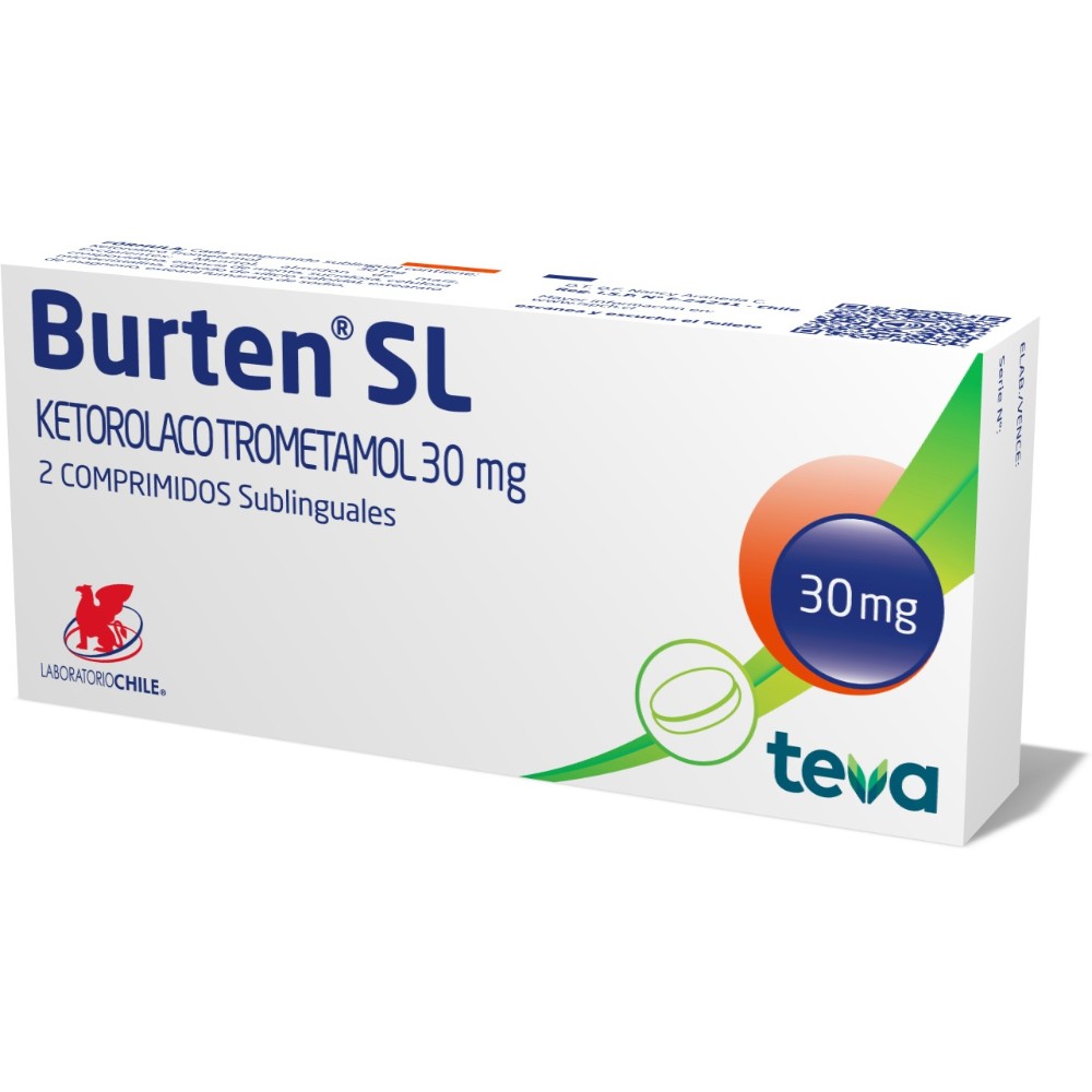 Burten SL 30 mg x 2 Comprimidos Sublinguales | Farmacias Ahumada
