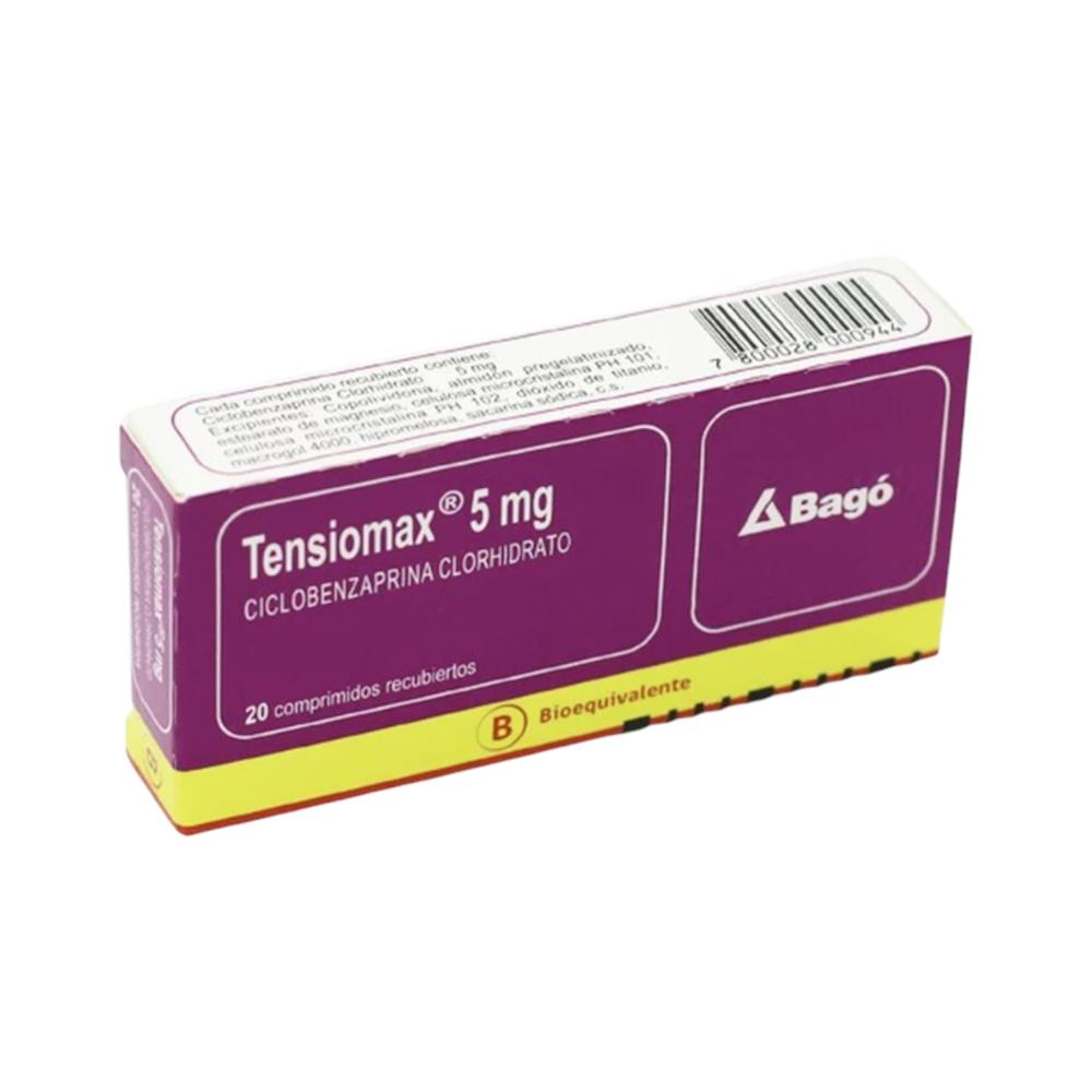 Tensiomax 5 mg x 20 Comprimidos Recubiertos | Farmacias Ahumada