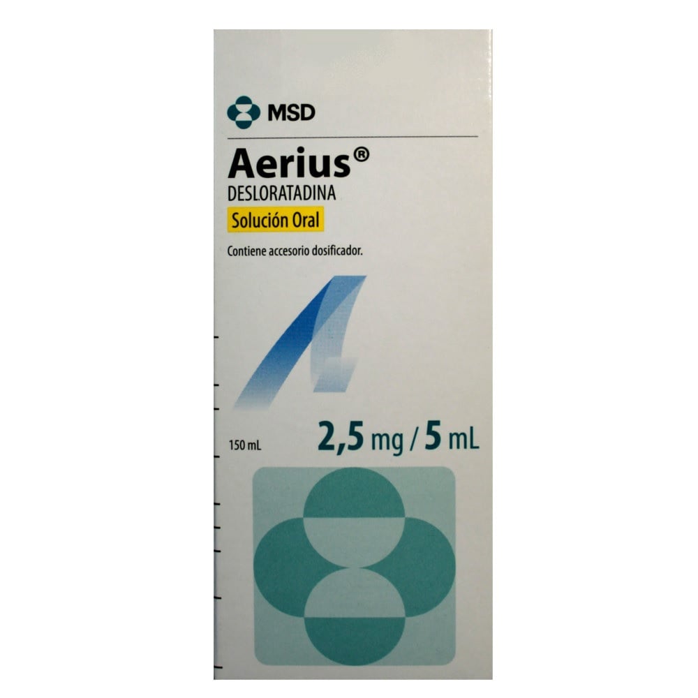 Aerius 2.5 mg/5ml Solución Oral Fco. 150 ml | Farmacias Ahumada